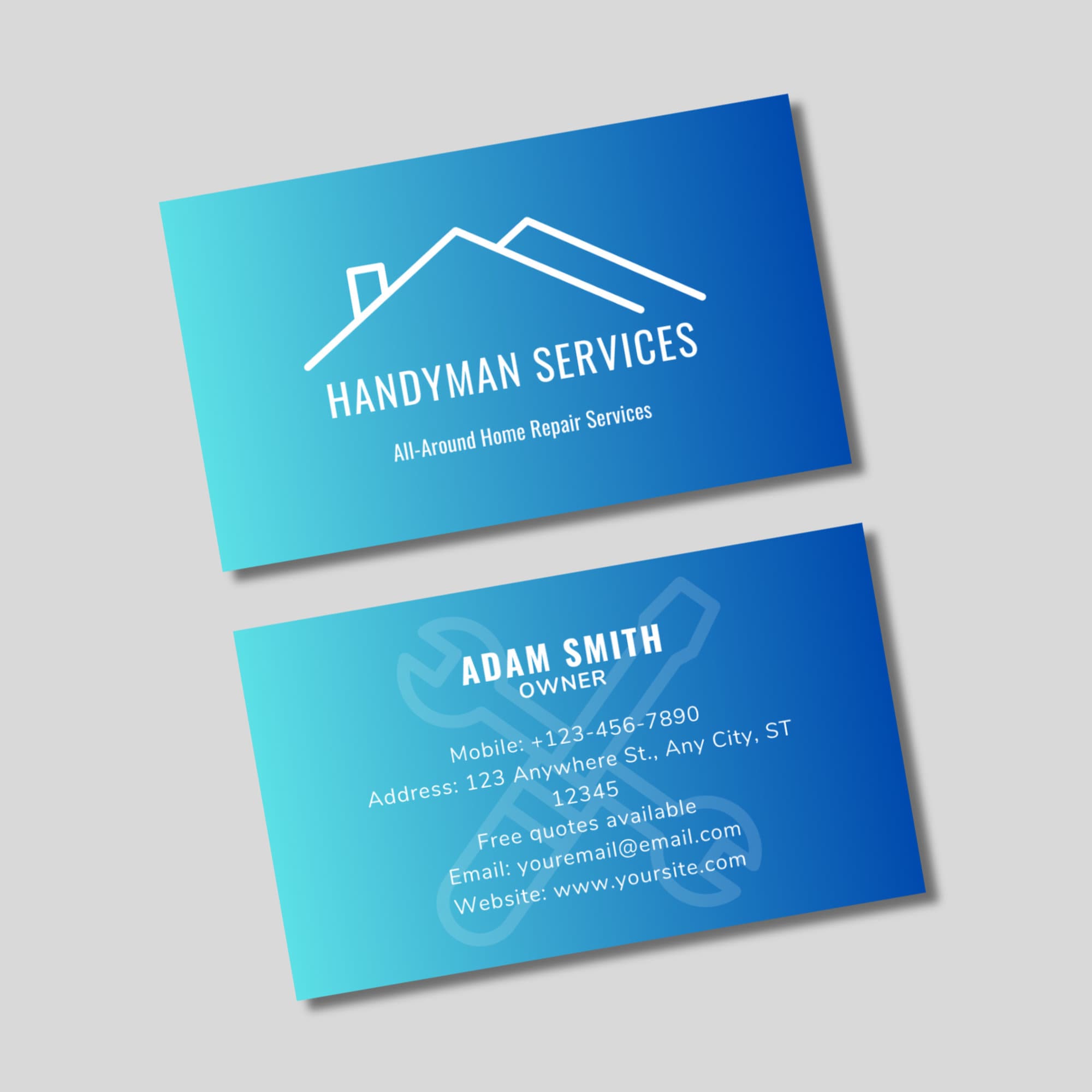 Handyman Business Cards Templates Free