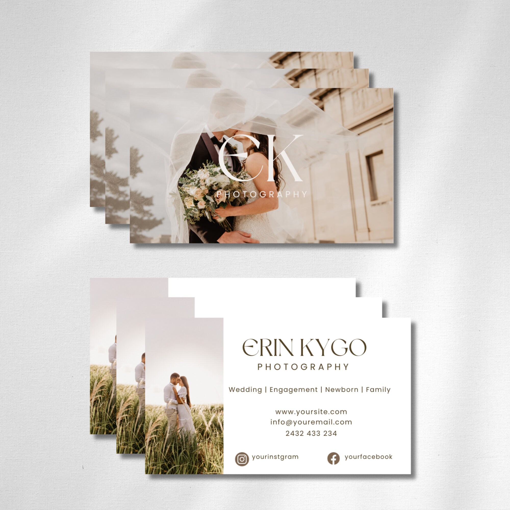 Editable Photographer Business Card, Photographer Card Design, Wedding ...