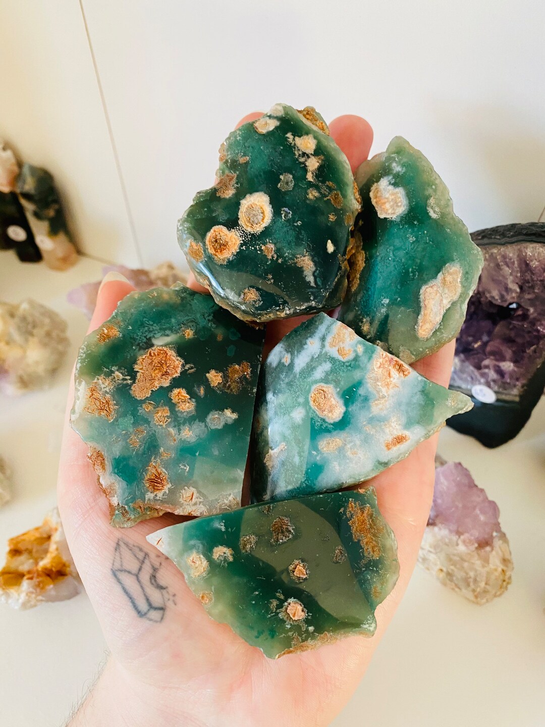 Mtorolite Slices Chrome Chalsodony Slice Rough Mtorolite Slices You ...