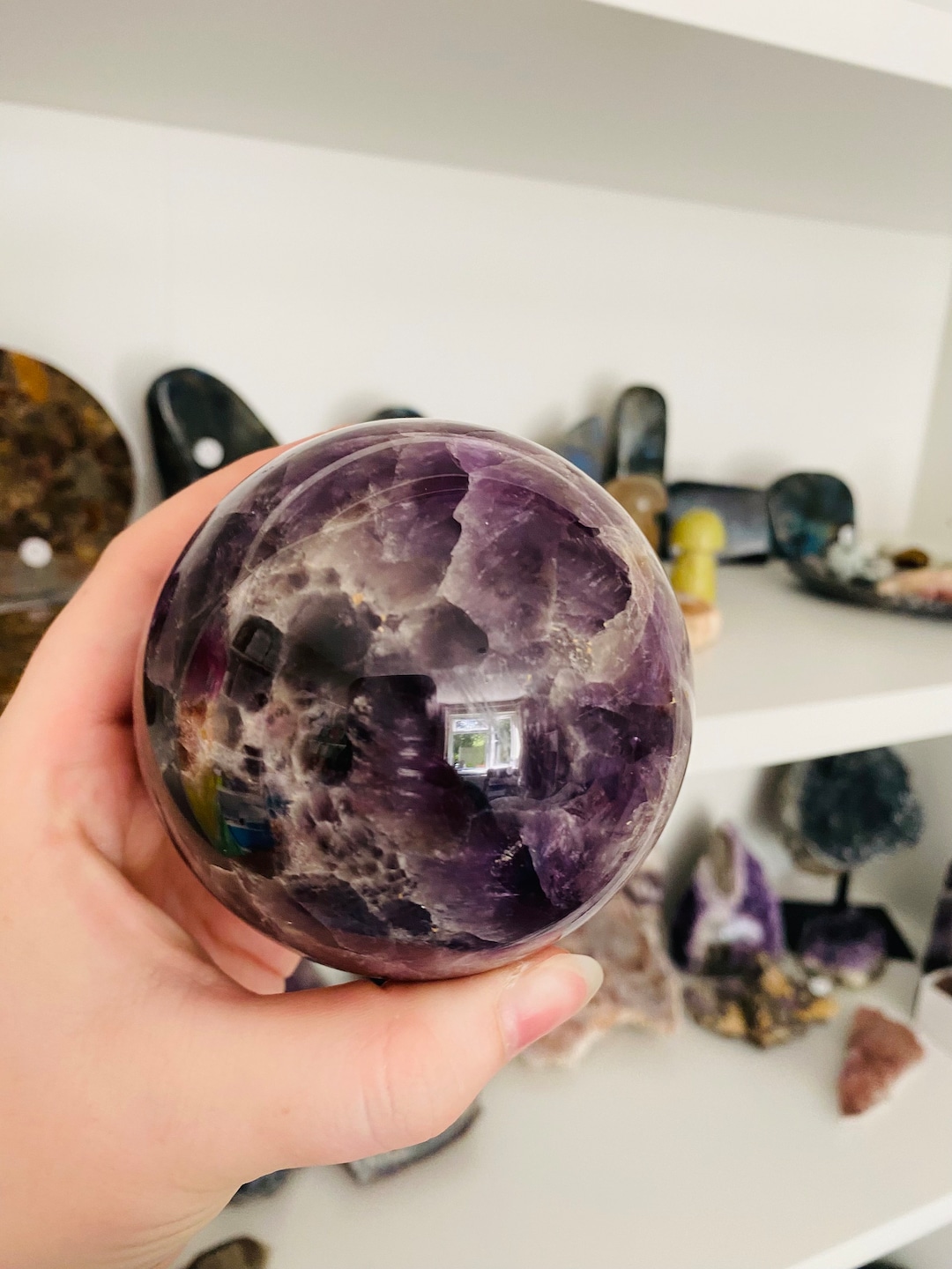 Chevron Amethyst Sphere Amethyst Sphere Dog Tooth Amethyst Crystal ...