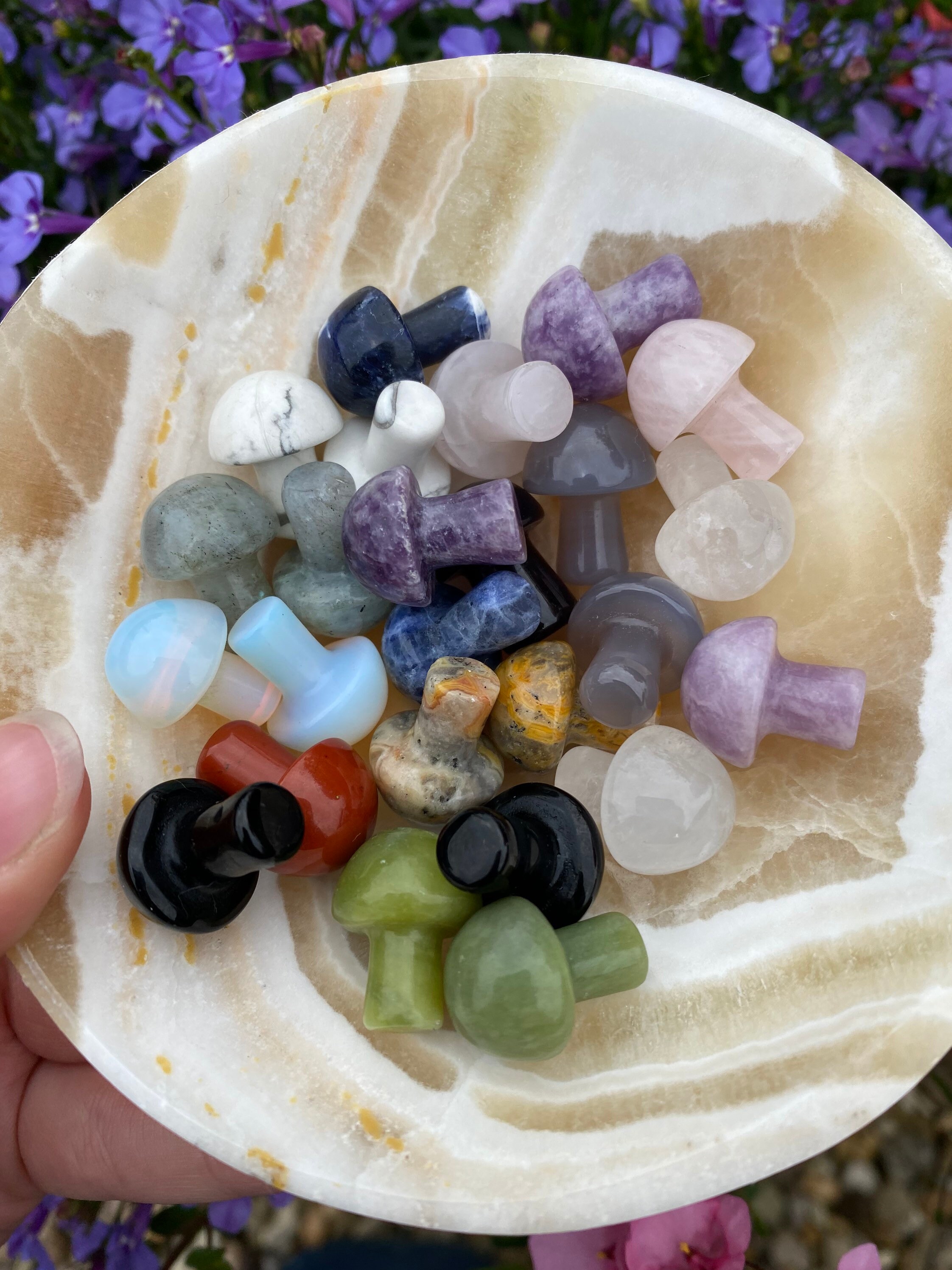 Crystal mushrooms various crystals available | Etsy