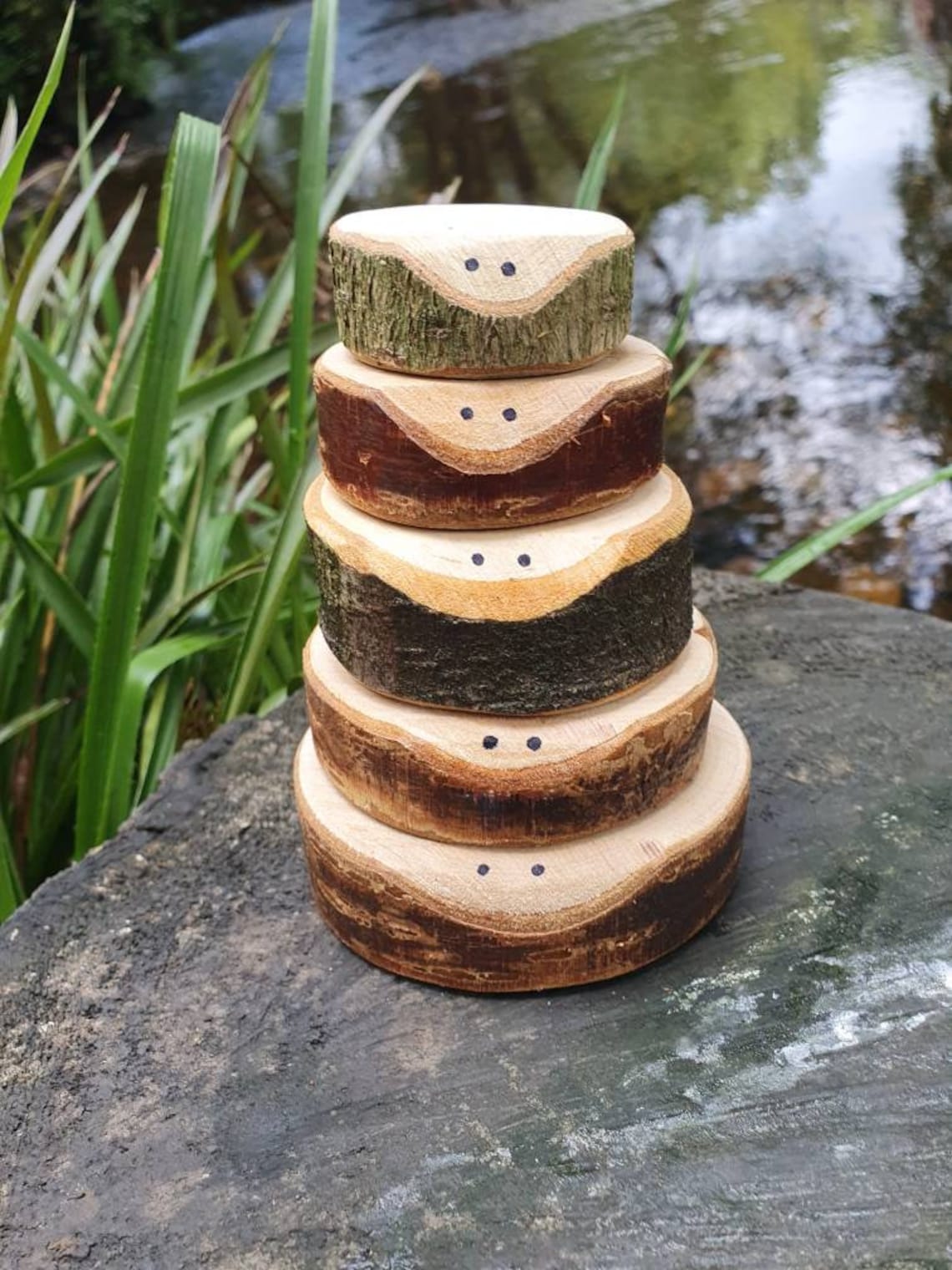 Flat Stacking Loglets Natural Log Slice Wooden Stacker Toy - Etsy UK