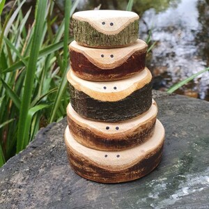 Flat Stacking Loglets Natural Log Slice Wooden Stacker Toy Nursery ...