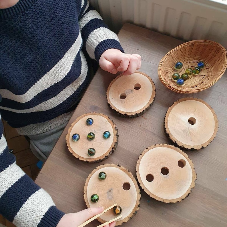 Extra Large Wooden Log Tree Slice Discs Threading Set Fine | Etsy UK