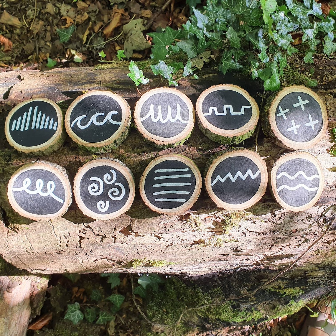 Mark Making Log Slices Natural Resources Early Years Education | Etsy