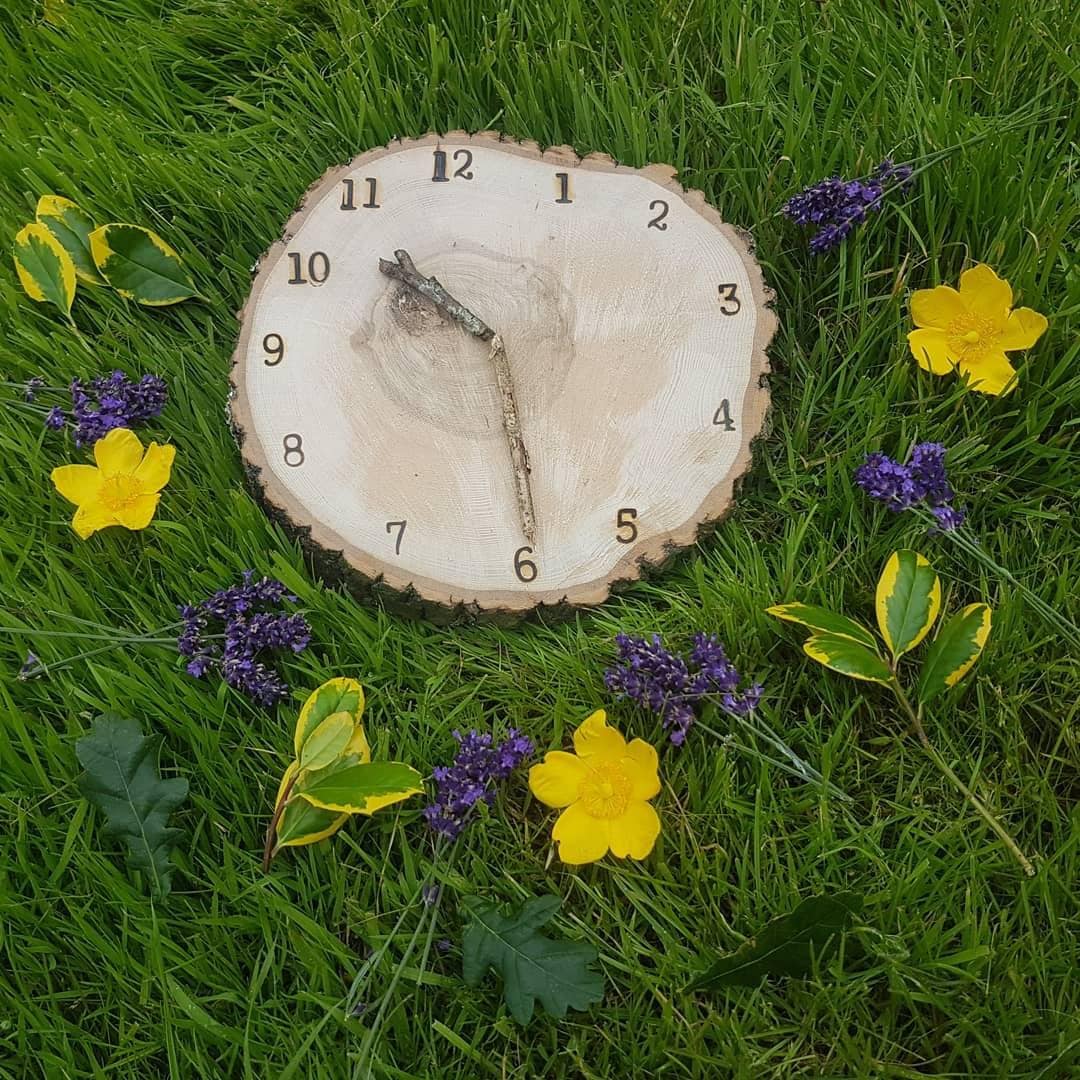 Large Log Slice Nature 'clock' Outdoor Play Education | Etsy UK