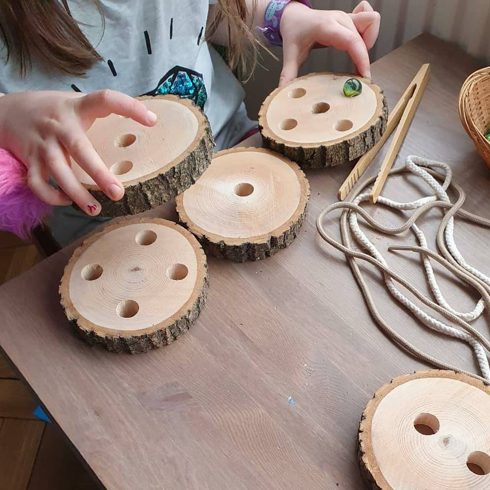 Extra Large Wooden Log Tree Slice Discs Threading Set Fine | Etsy