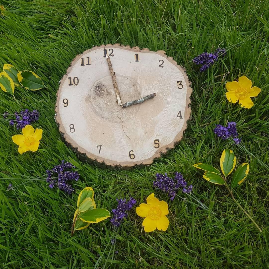 Large Log Slice Nature 'clock' Outdoor Play Education Early Years ...