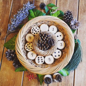 Small Woodburned Number Log Slices 0-10 Children Learning Education ...