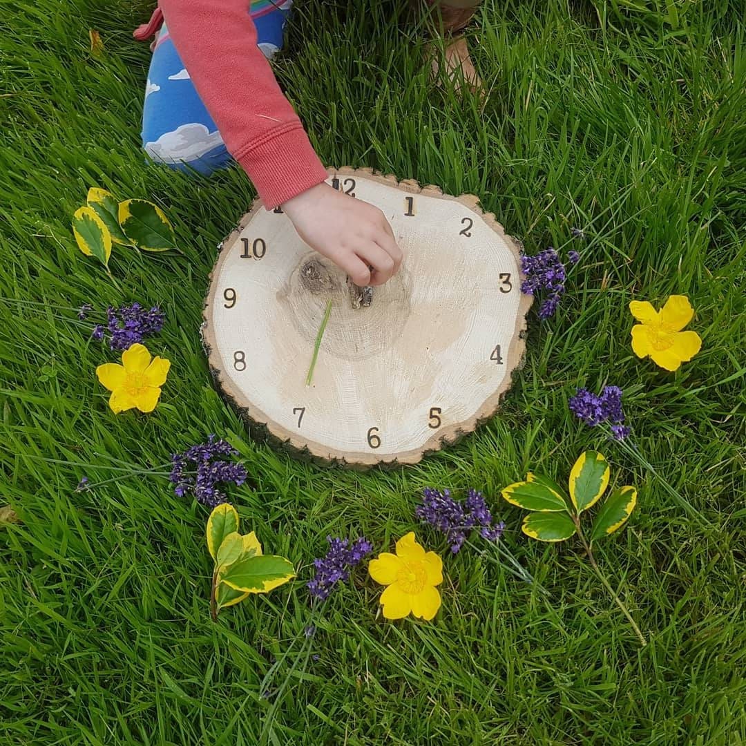 Large Log Slice Nature 'clock' Outdoor Play Education | Etsy UK