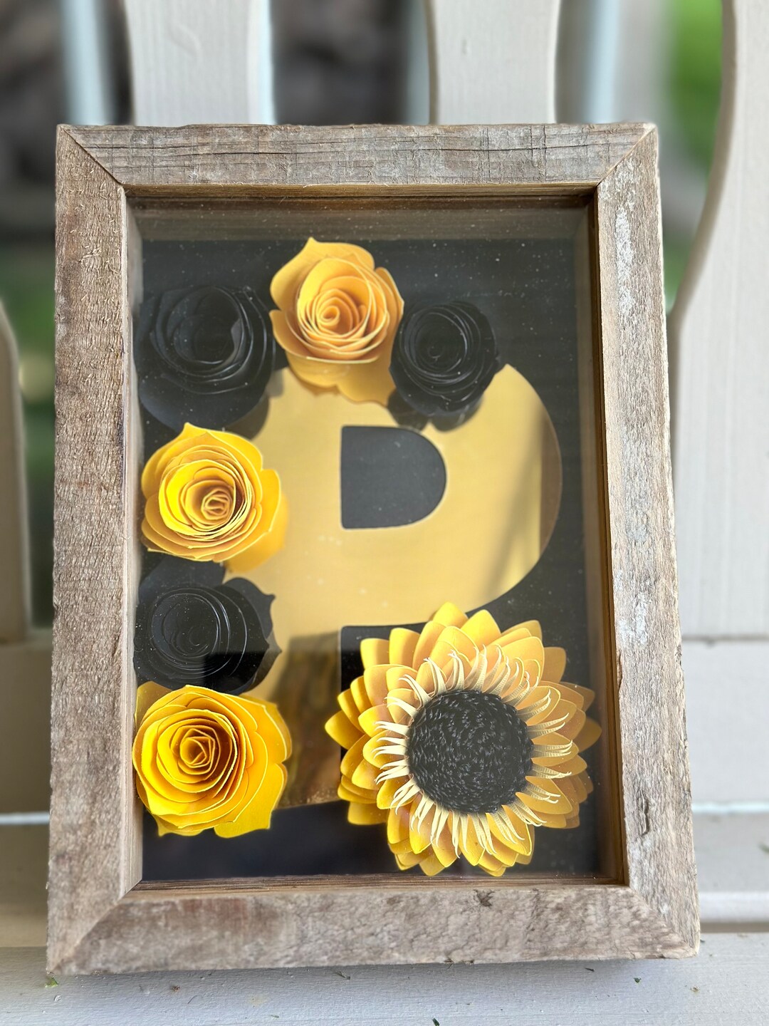 Cute 5x7 Inch Farmhouse Rustic Purdue Thened Shadowbox With a Paper ...