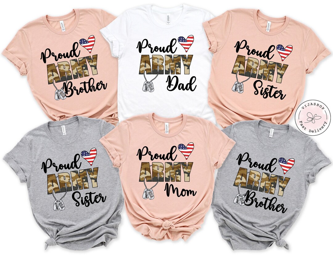 Proud Army Family Shirts, Military Shirt, Personalized Soldier's Name ...