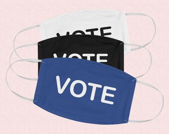 VOTE 2020 Statement Face Mask, Vote Mask, Vote Face Mask, Election Mask ...