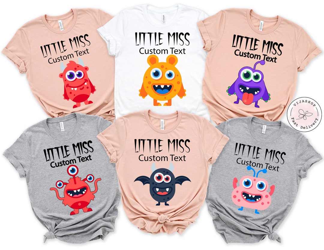 Personalized Monster Shirt ,little Miss Custom Shirt, Little Miss ...