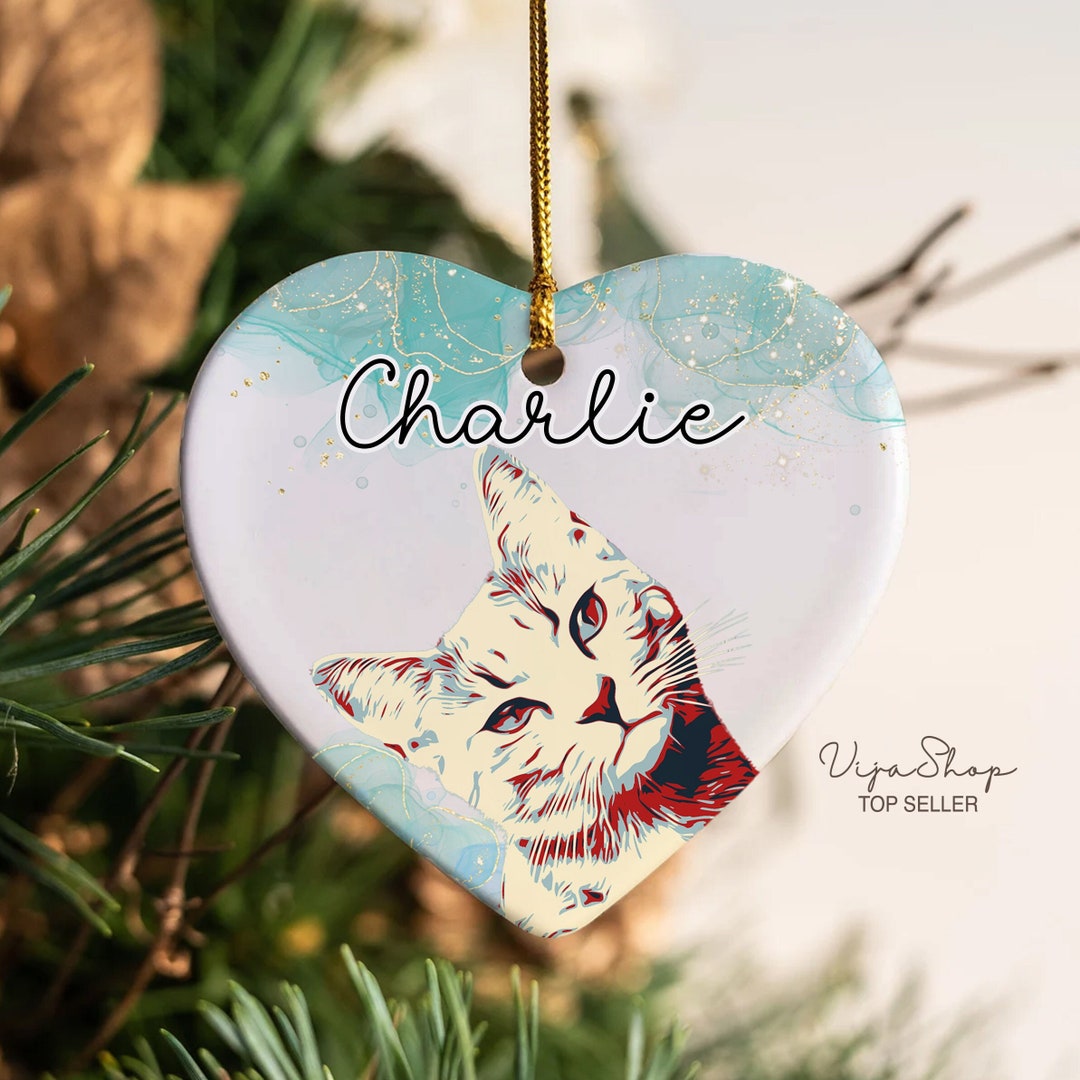 Custom Cat Memorial Ornament, in Loving Memory of Cat Keepsake, Cat ...