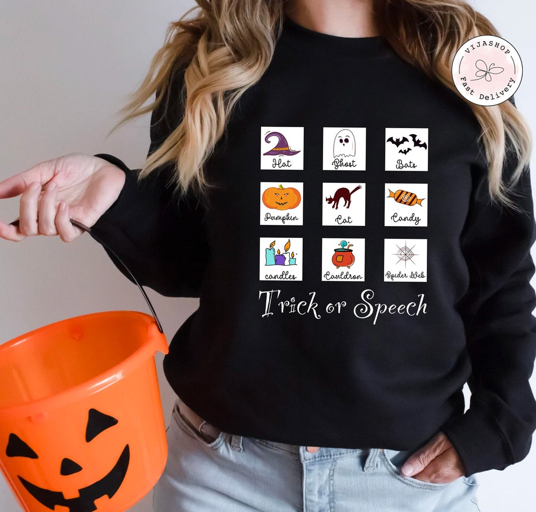 Halloween Speech Therapy Shirt, Aac Shirt, Neurodiversity Shirt, Fall ...