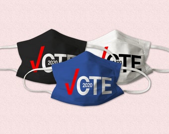 VOTE 2020 Statement Face Mask, Vote Mask, Vote Face Mask, Election Mask ...