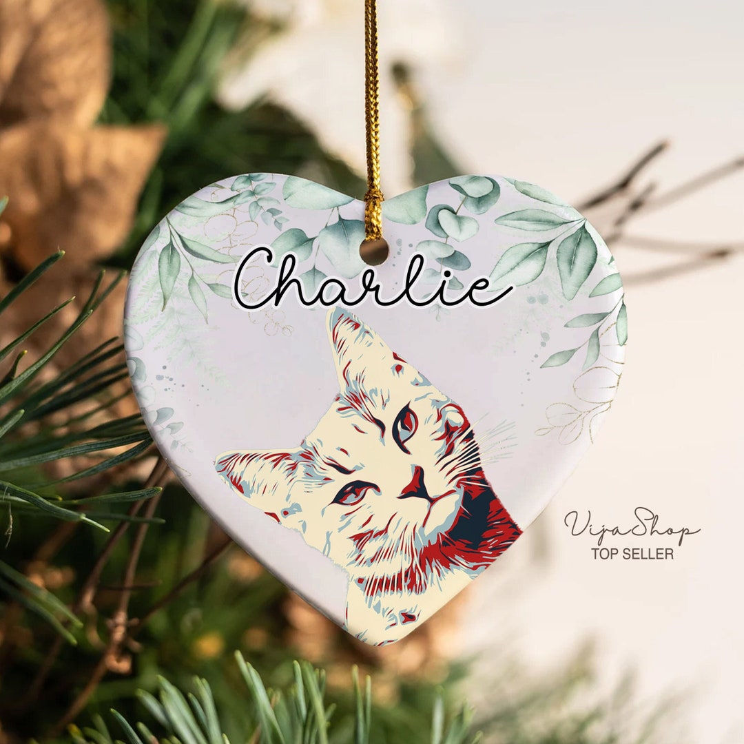 Cat Memorial Ornament, Custom Cat Photo Ornament, Pet Memorial Gifts ...