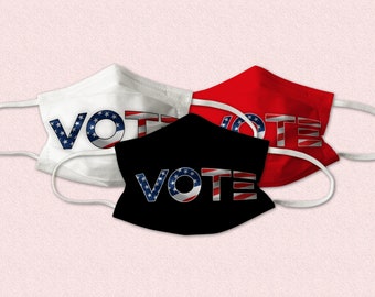 VOTE 2020 Statement Face Mask, Vote Mask, Vote Face Mask, Election Mask ...