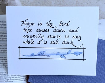 Inspirational Greeting Card of Hope - Etsy