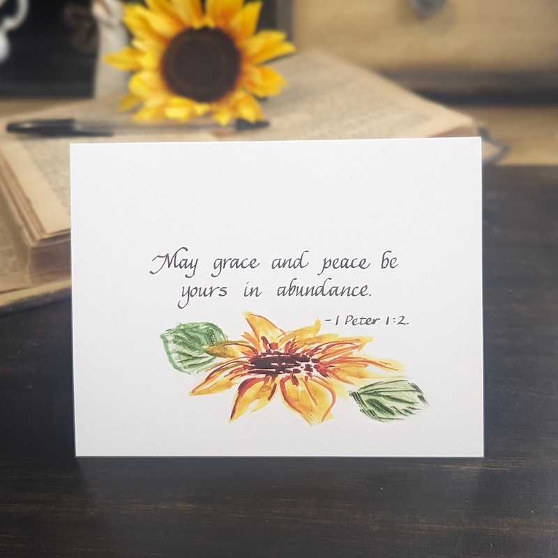 Calligraphy Cards Christian - Etsy