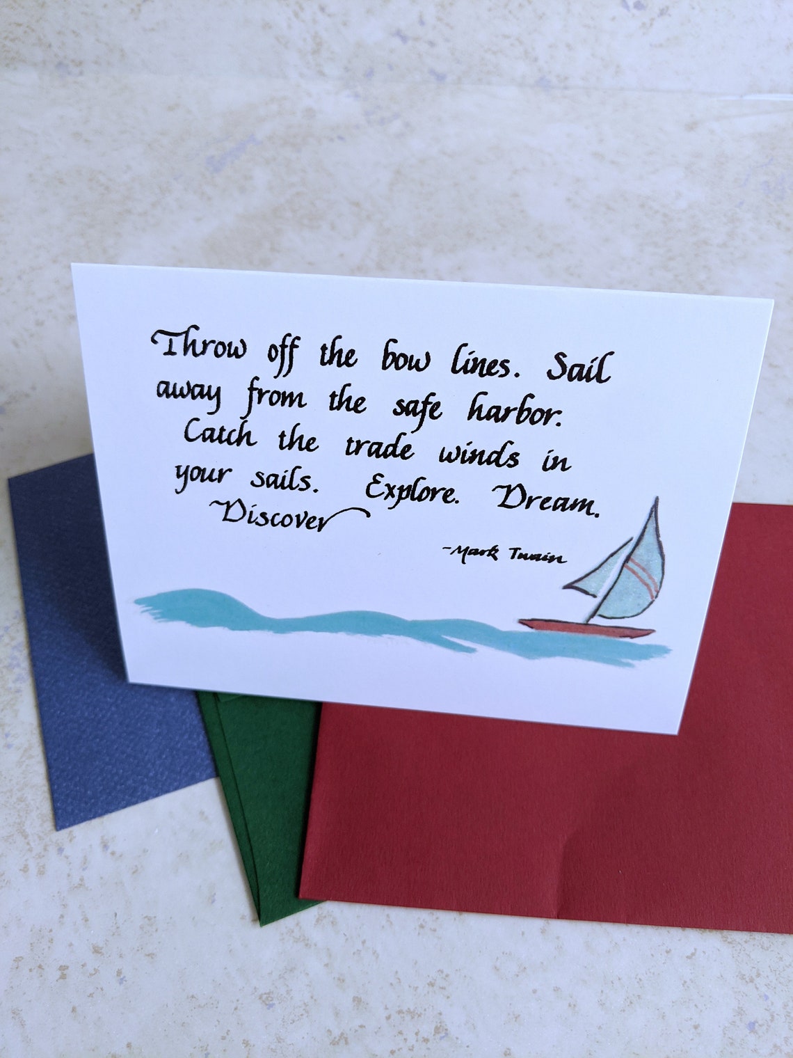 Congratulations Card, Mark Twain Quote, Graduate, Inspirational Quotes ...