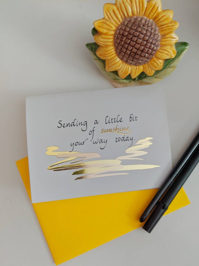 Sending Sunshine, Sunshine Card, Encouragement Cards, Calligraphy Cards ...