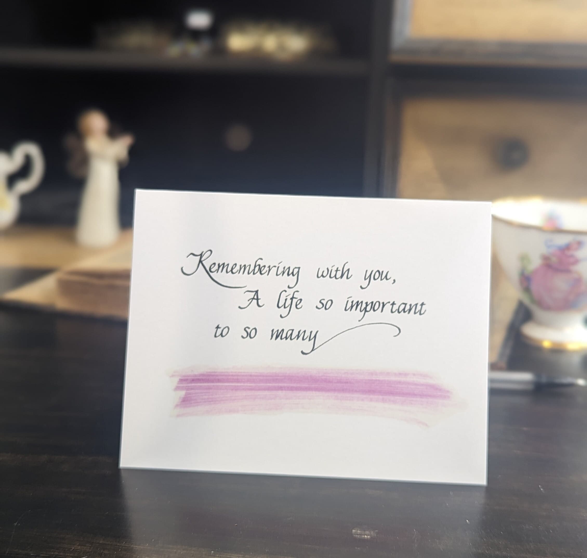 Christian Sympathy Card, Comfort Note, Remembering Loss, Handmade ...
