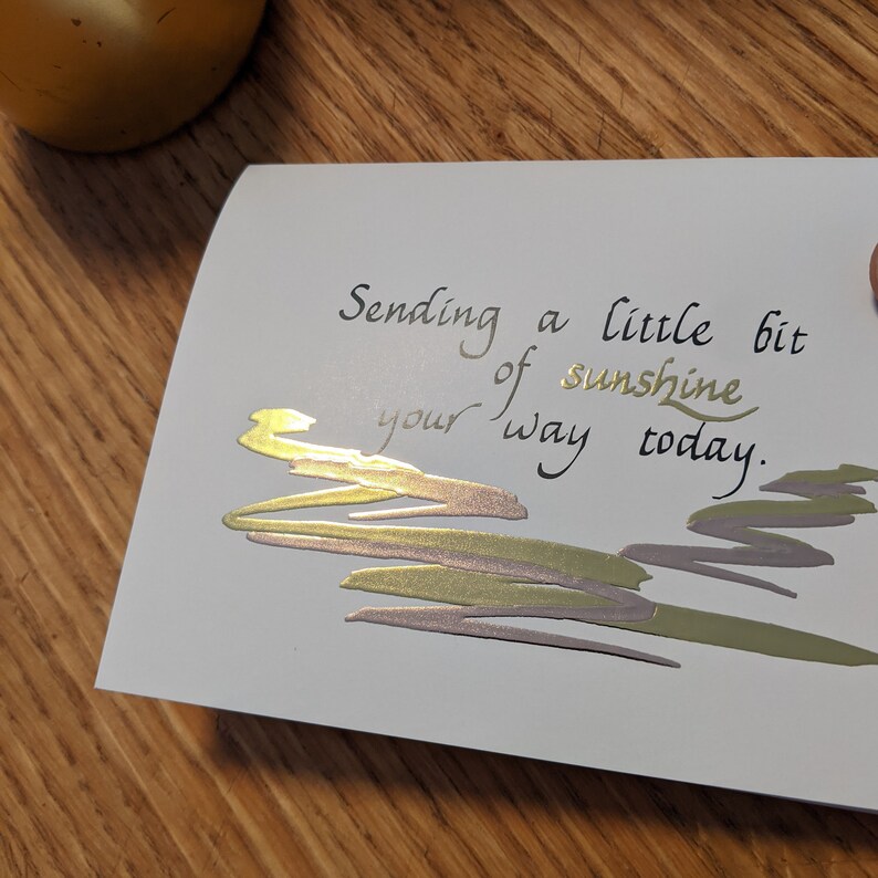 Sending Sunshine, Sunshine Card, Encouragement Cards, Calligraphy Cards ...