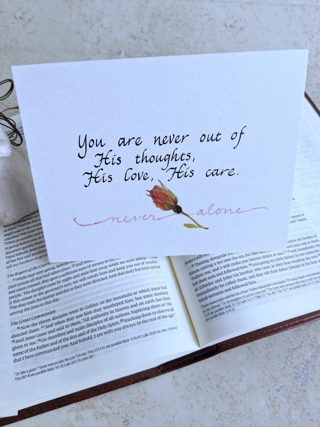 Christian Comfort Card, Bible Verse Cards, Scripture Message, Sympathy ...