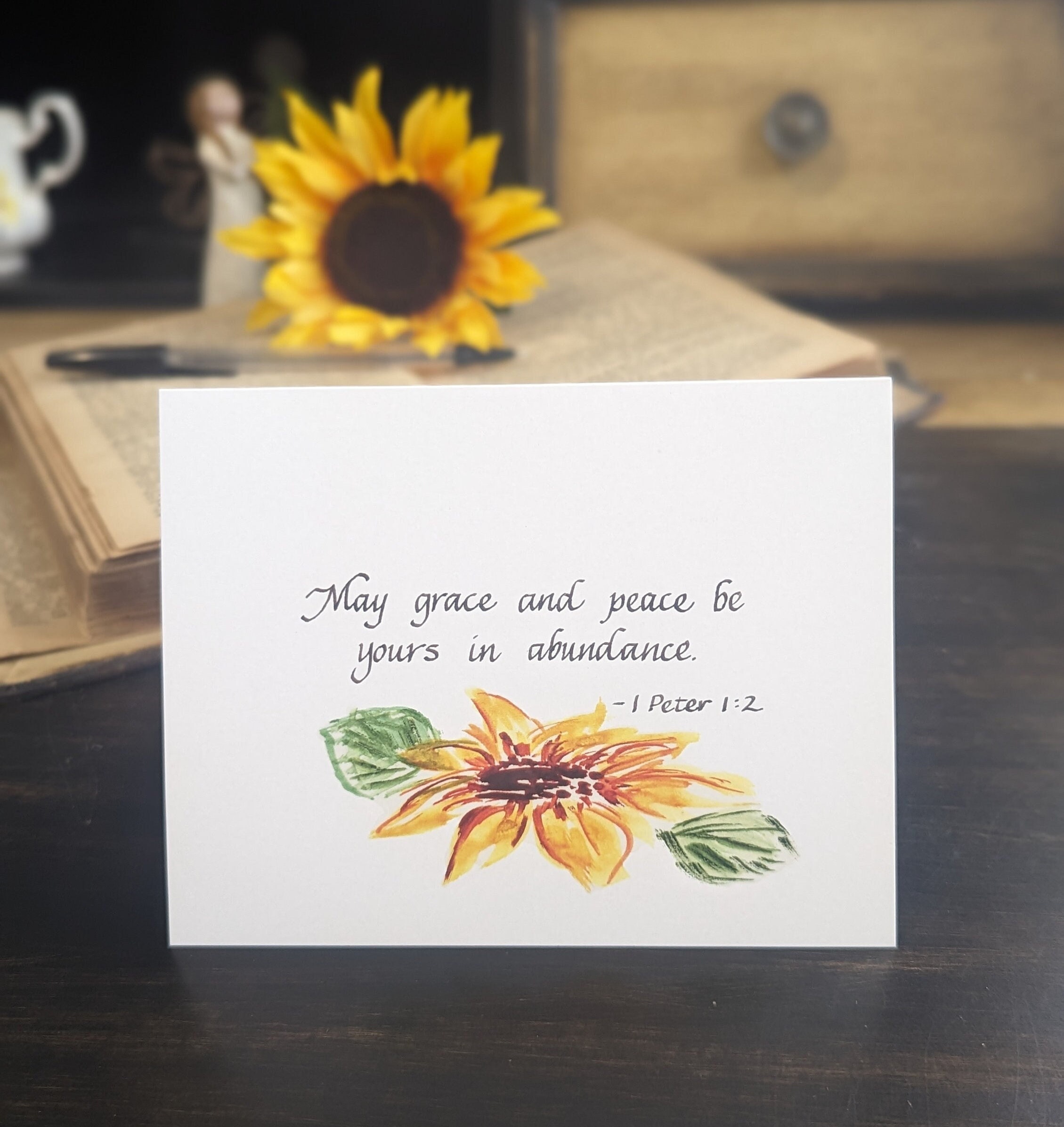 Christian Birthday Card, Handmade Calligraphy, Scripture Message ...
