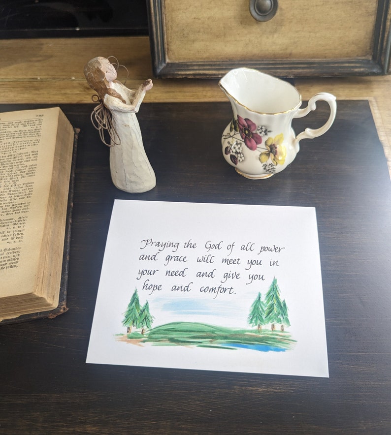 Christian Comfort Card, Sympathy, Get Well, Care and Comfort, Handmade ...