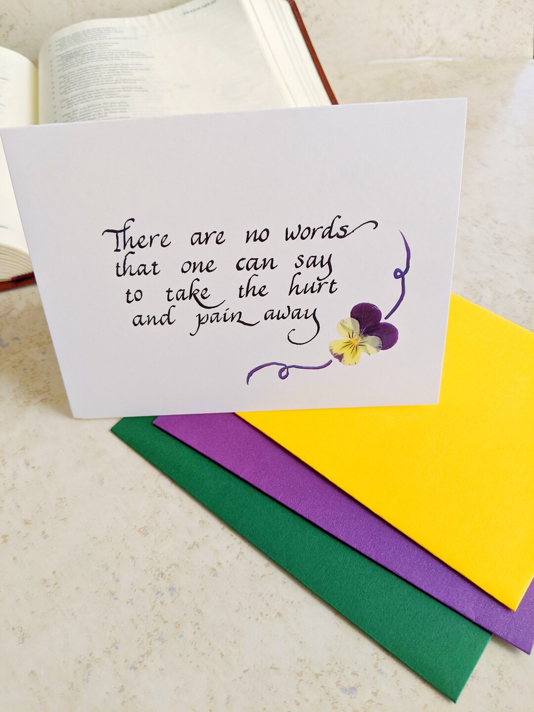 Sympathy Card, Handmade Cards, in Memory Of, Sorry for Your Loss ...