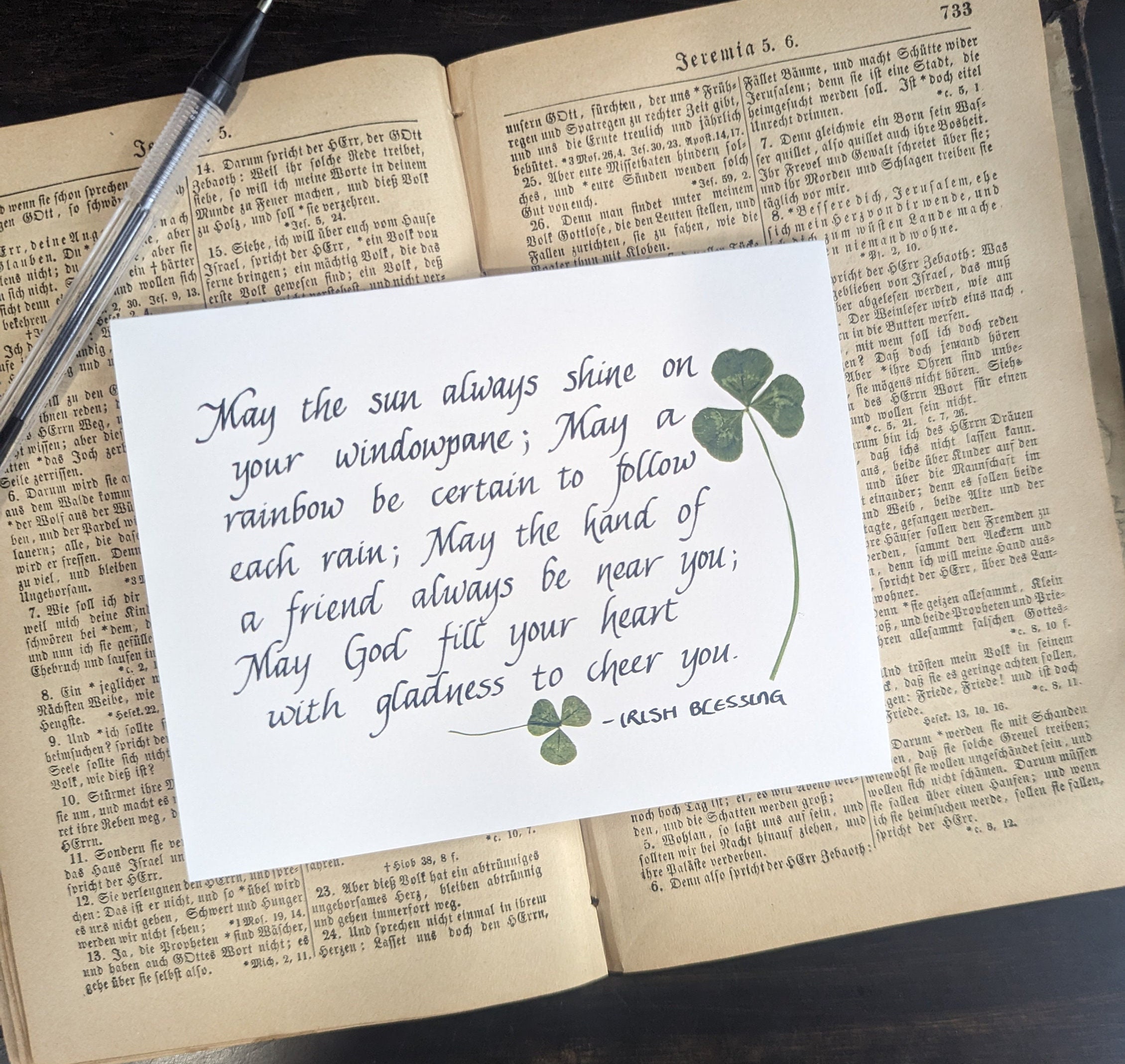 Irish Blessing Card, Calligraphy Cards, Handmade Cards, Christian Cards ...