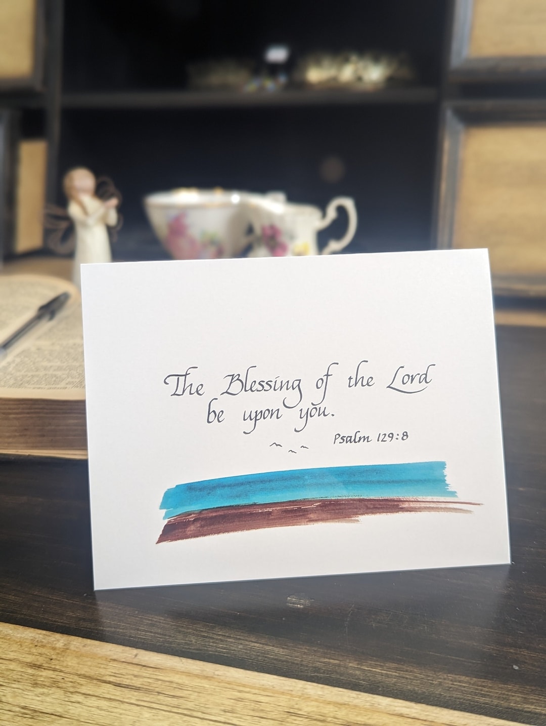 Christian Greeting Card, Scripture Verse, Handmade Calligraphy ...