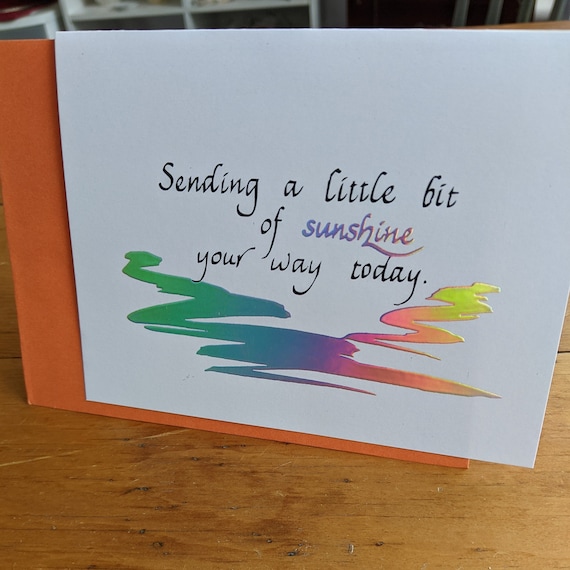 Handmade Greeting Cards Sending Sunshine Sunshine Card - Etsy