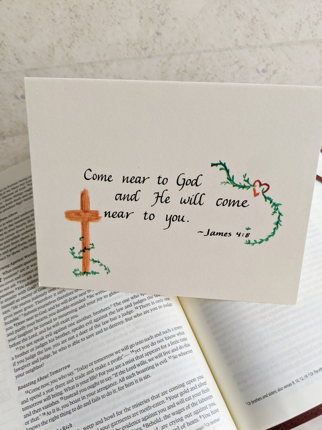 Christian Greeting Card, Scripture Verse Card, Bible Verse Card ...