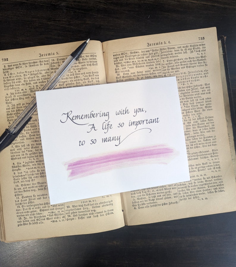 Christian Sympathy Card, Comfort Note, Remembering Loss, Handmade ...