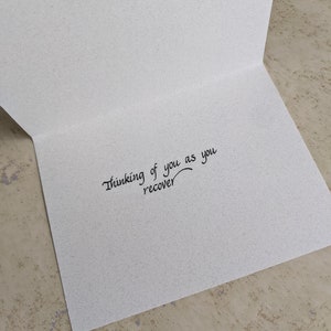 Get Well Card, Get Well Soon Card, Recovery Card, Thinking of You Card ...