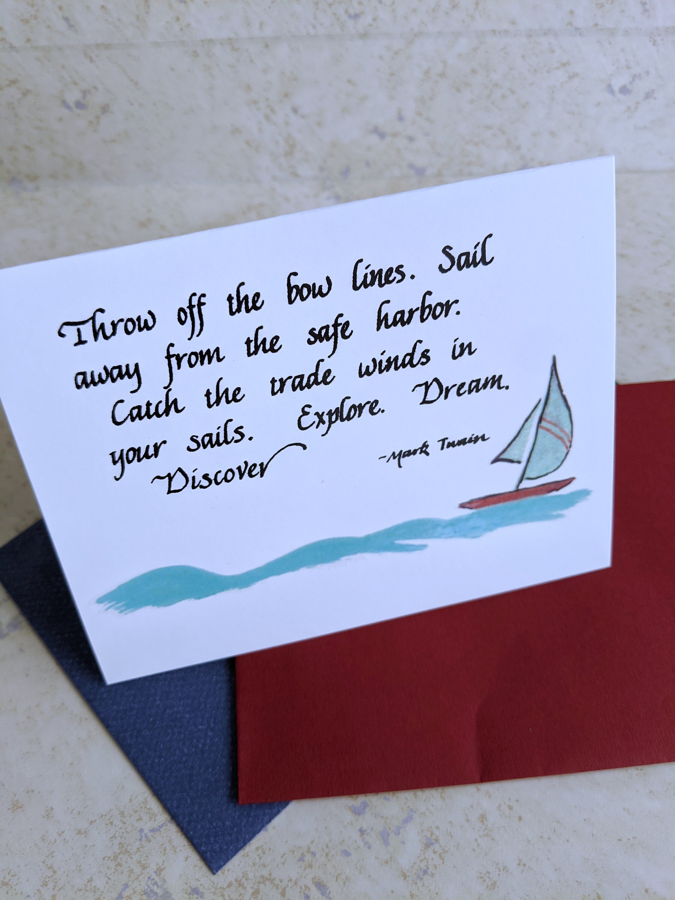 Congratulations Card, Mark Twain Quote, Graduate, Inspirational Quotes ...