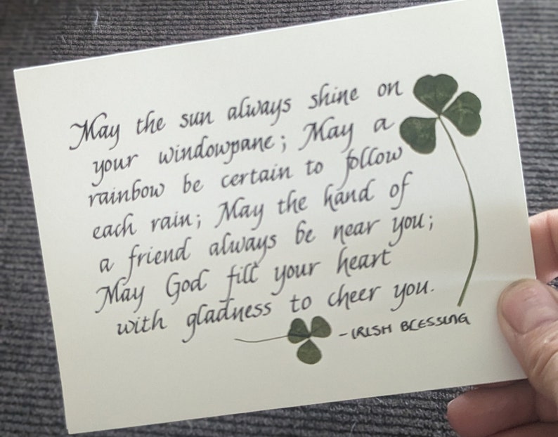 Irish Blessing Card, Calligraphy Cards, Handmade Cards, Christian Cards ...
