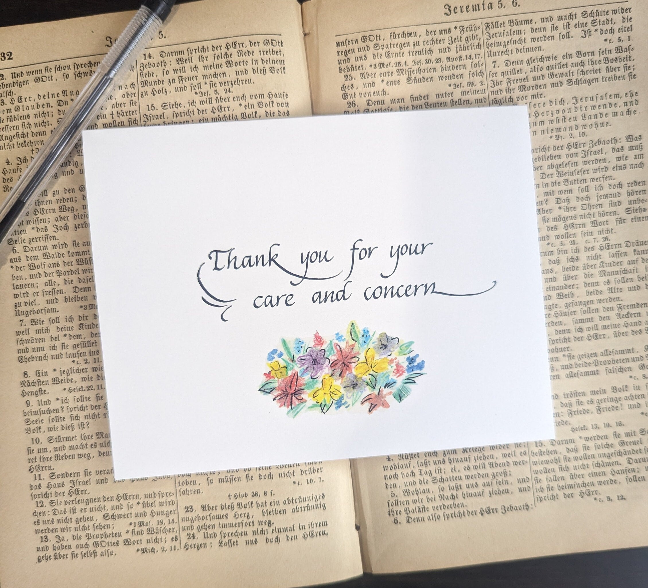 Christian Thank You Card, Gratitude Notes, Thinking of You, Handmade ...
