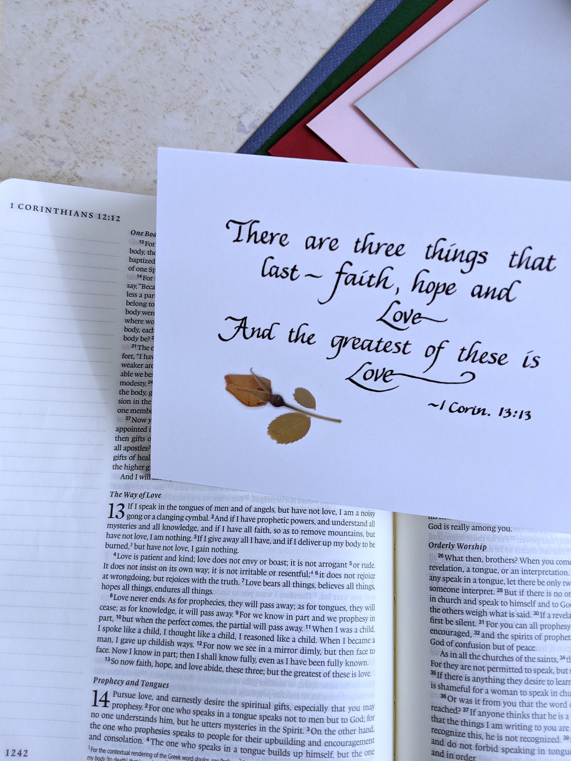 Christian Wedding Card, Scripture Verse Wedding Card, Bible Verse ...