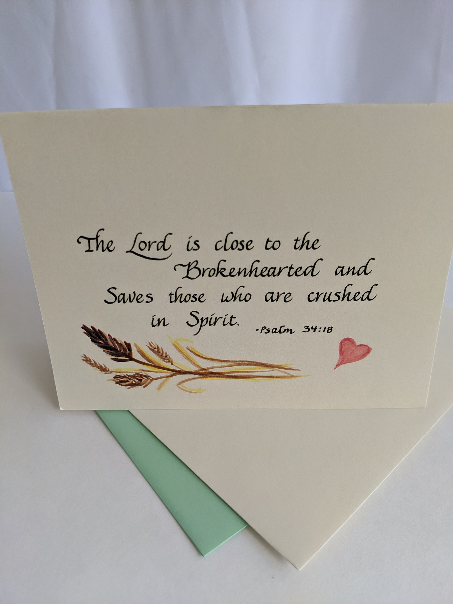 Christian Sympathy Card, Bible Verse Card, Scripture Verse Card, Psalms ...