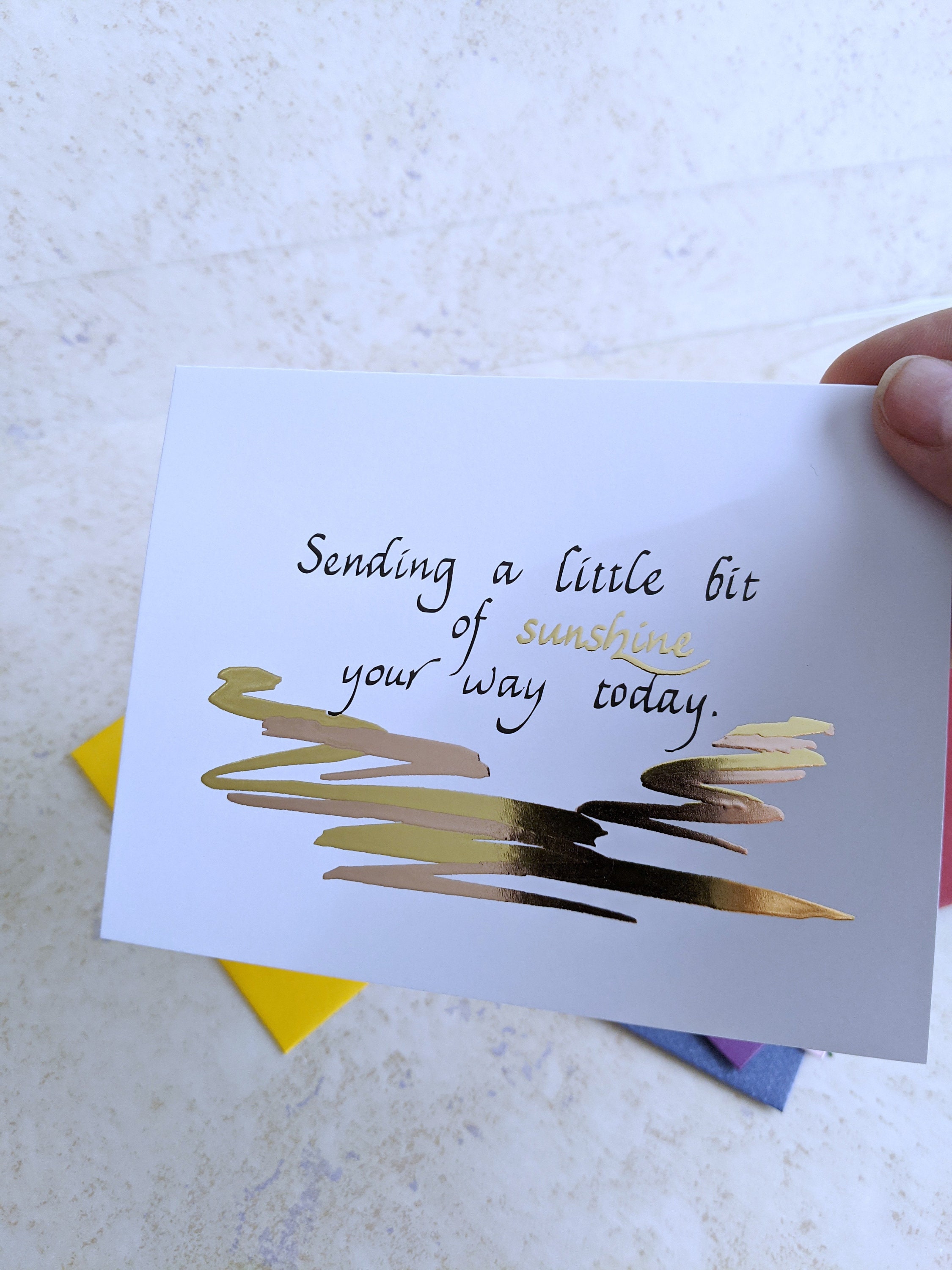 Sending Sunshine, Sunshine Card, Encouragement Cards, Calligraphy Cards ...