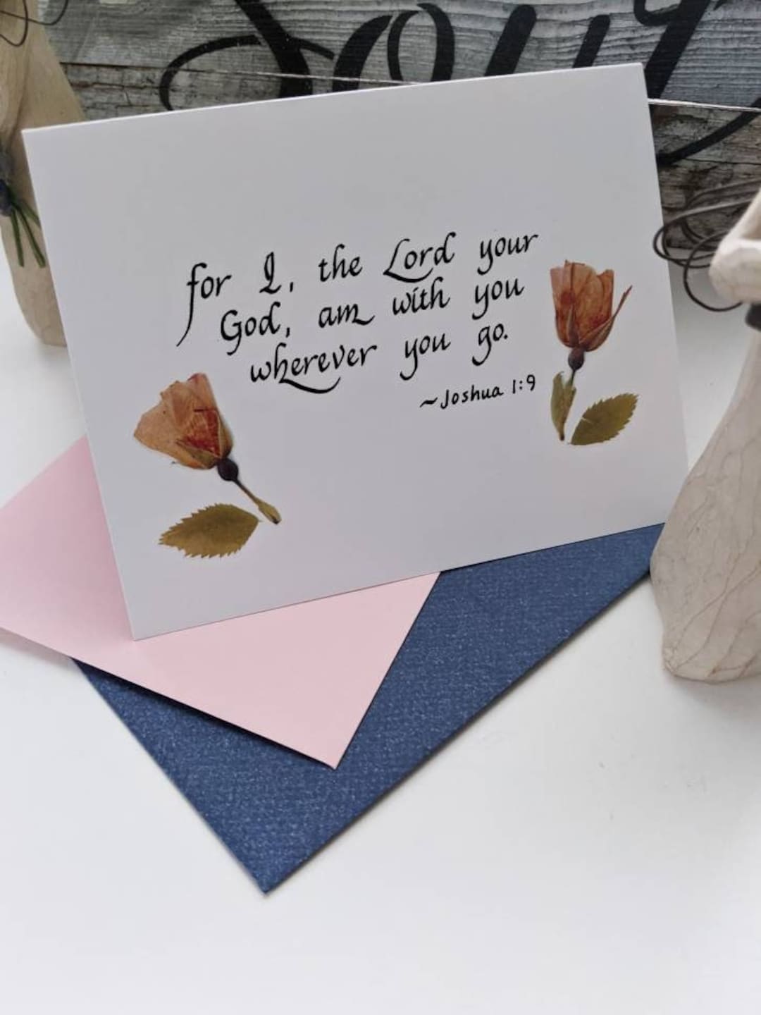 Christian Greeting Card, Handmade Cards, Calligraphy Cards, Thinking of ...