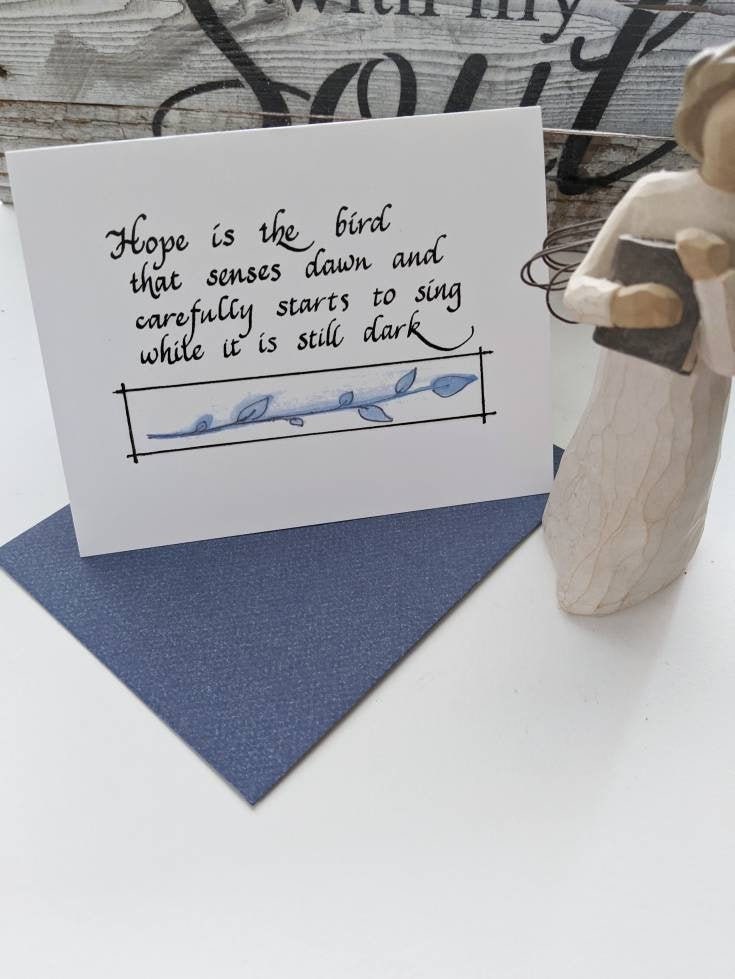 Inspirational Greeting Card, Hope Greeting Card, Handmade Card ...