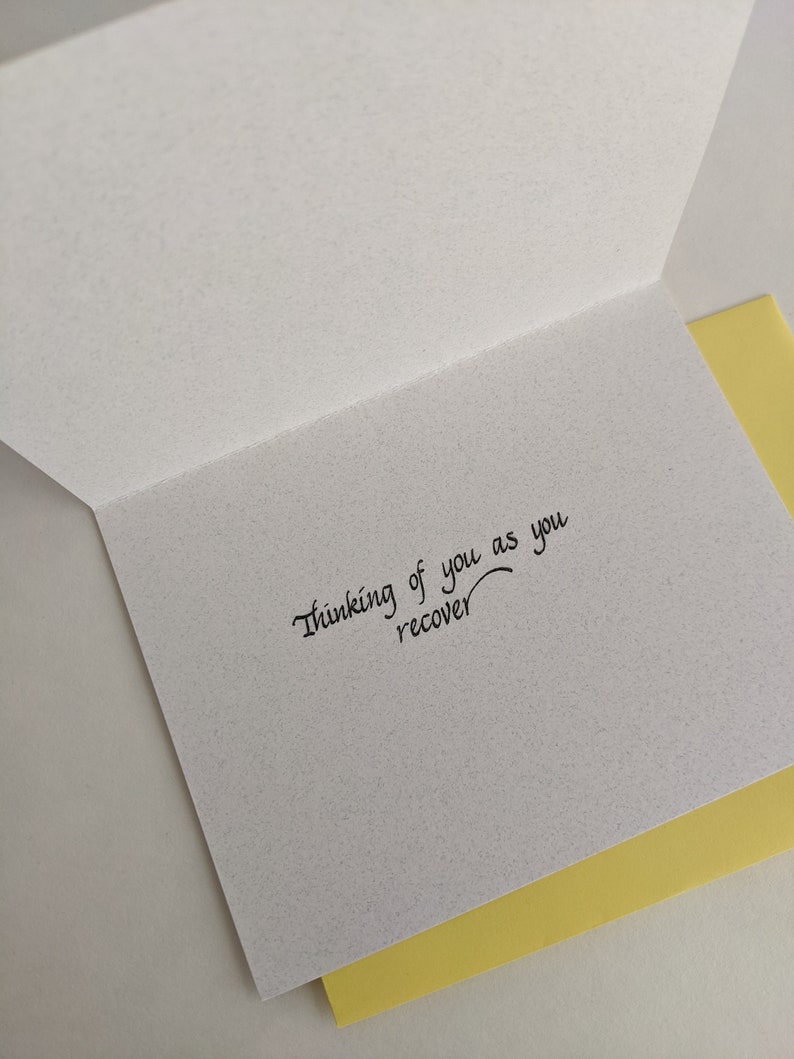 Get Well Card, Get Well Soon Card, Recovery Card, Thinking of You Card ...