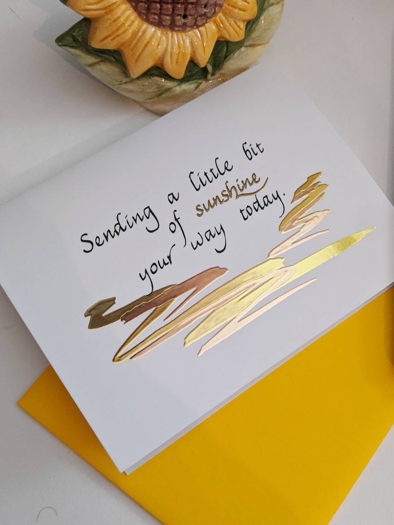 Sending Sunshine, Sunshine Card, Encouragement Cards, Calligraphy Cards ...