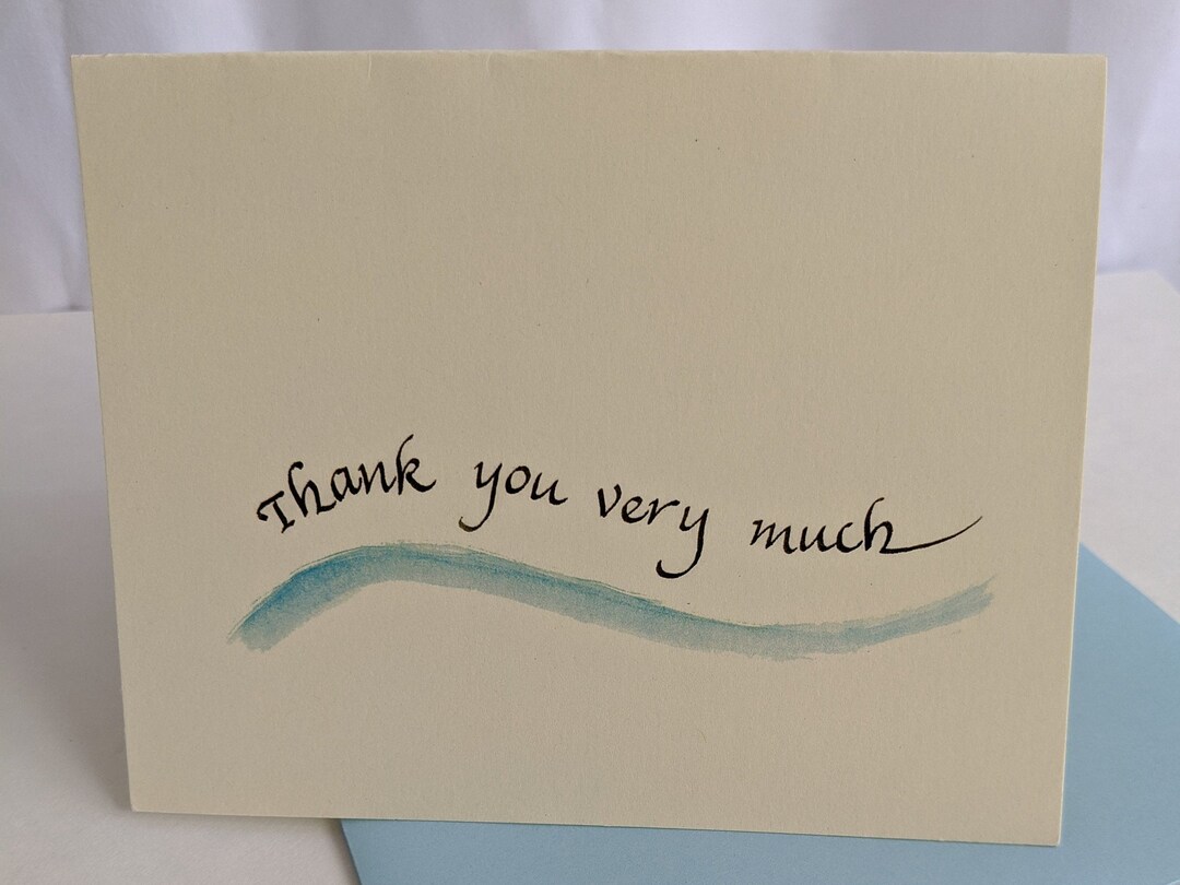 Thank You Cards, Handmade Thank You Note, Thank You Notes, Calligraphy ...